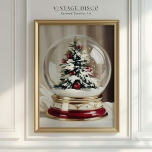 Kiloa Festive Festive Snow Globe Print - Charming Nostalgic Winter ...