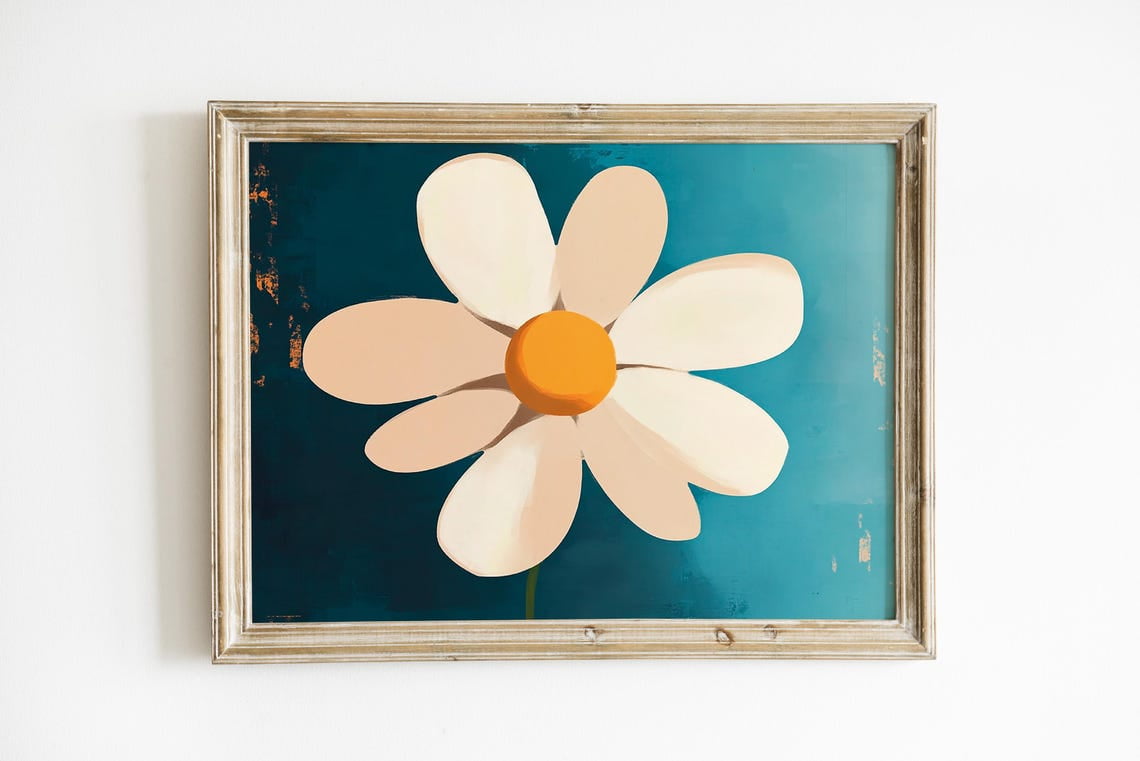 Kiloa Flower Abstract PrintModern Spring Wall Decor Poster Modern ...