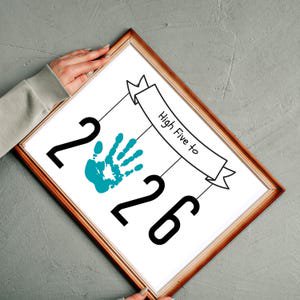 Kiloa High five to 2026 handprint art bundle, preschool, daycare ...