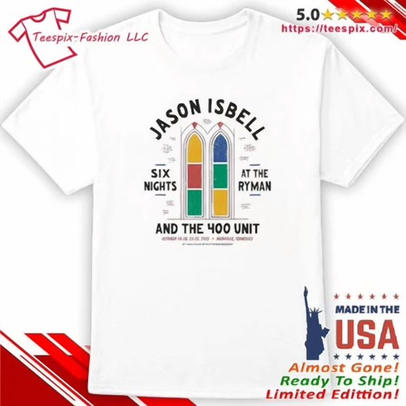 Kiloa Jason Isbell Tour Oct 2025 Ryman Auditorium T-Shirt - Walmart.com