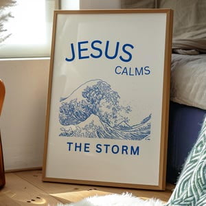 Kiloa Jesus Calms The Storm Print, Corinthians scripture, Christian ...