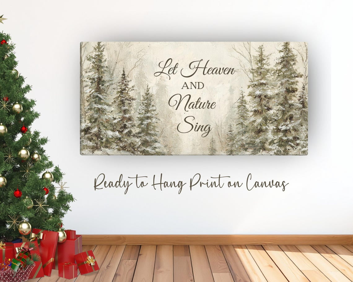 Kiloa Let Heaven and Nature Sing Poster Christian Winter Wall Art ...