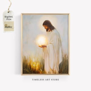 Kiloa Light Of Grace Jesus Wall Art, Christian Wall Decor, Scripture ...