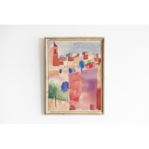Kiloa Modern Vintage Boho Poster Folk Abstract Wall Art, 12x18 UNFRAMED ...