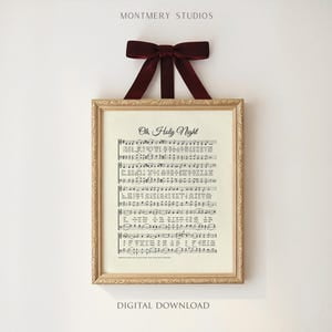 Kiloa Oh Holy Night Vertical Print, Oh Holy Night Sheet Music, Nativity Sheet Music, Festive ...