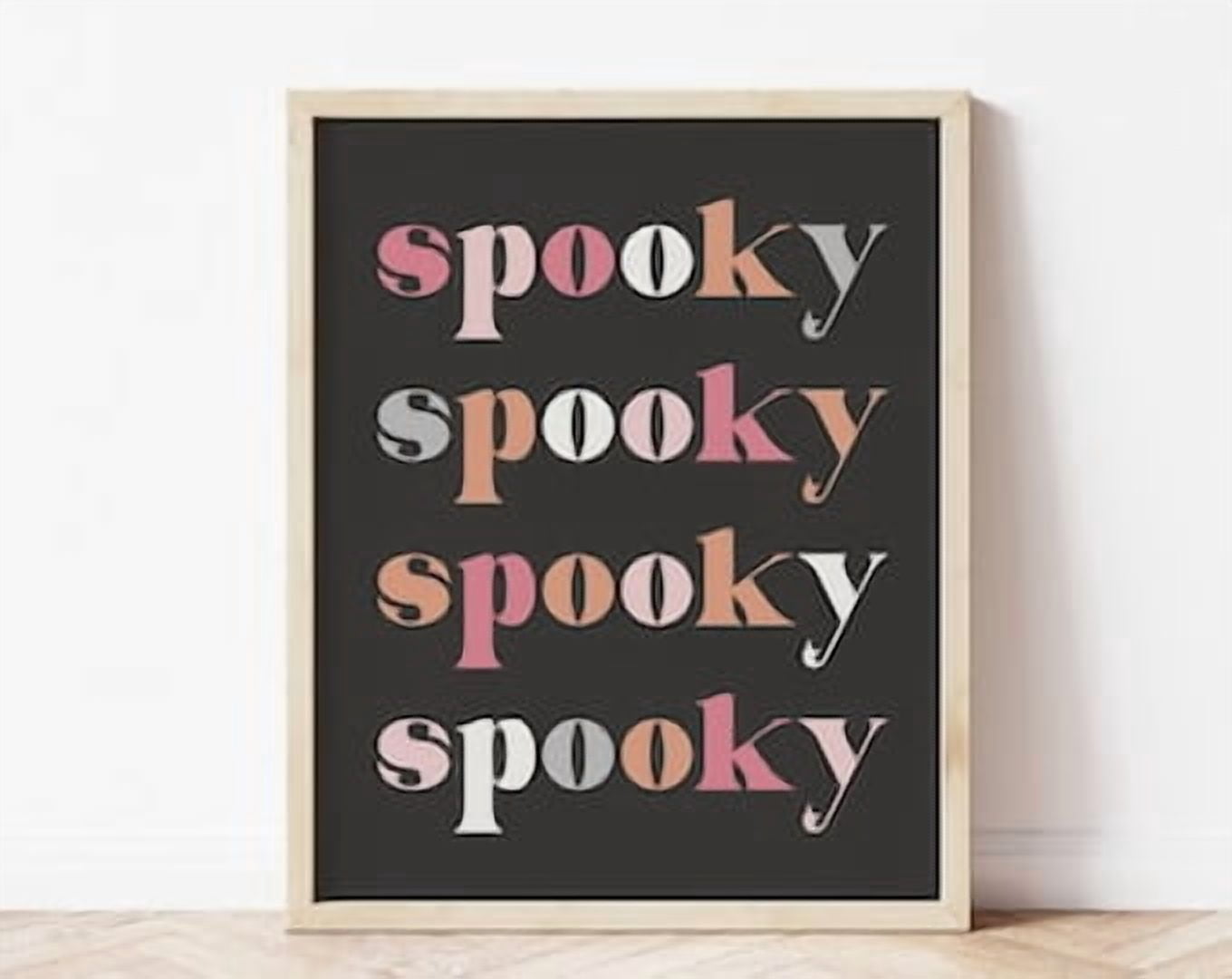 Kiloa Pastel Spooky Halloween Art Poster Cute Pink Theme, 24x36 ...