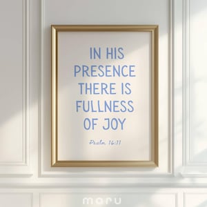 Kiloa Psalm 16:11 Wall Art, Christian Decor, Printable Bible Verse ...