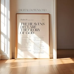 Kiloa Psalm 19 The Heavens Declare The Glory Of God Printable Bible