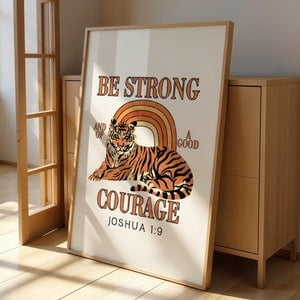 Kiloa Retro Christian Scripture Print: Trendy Mid Century Modern ...