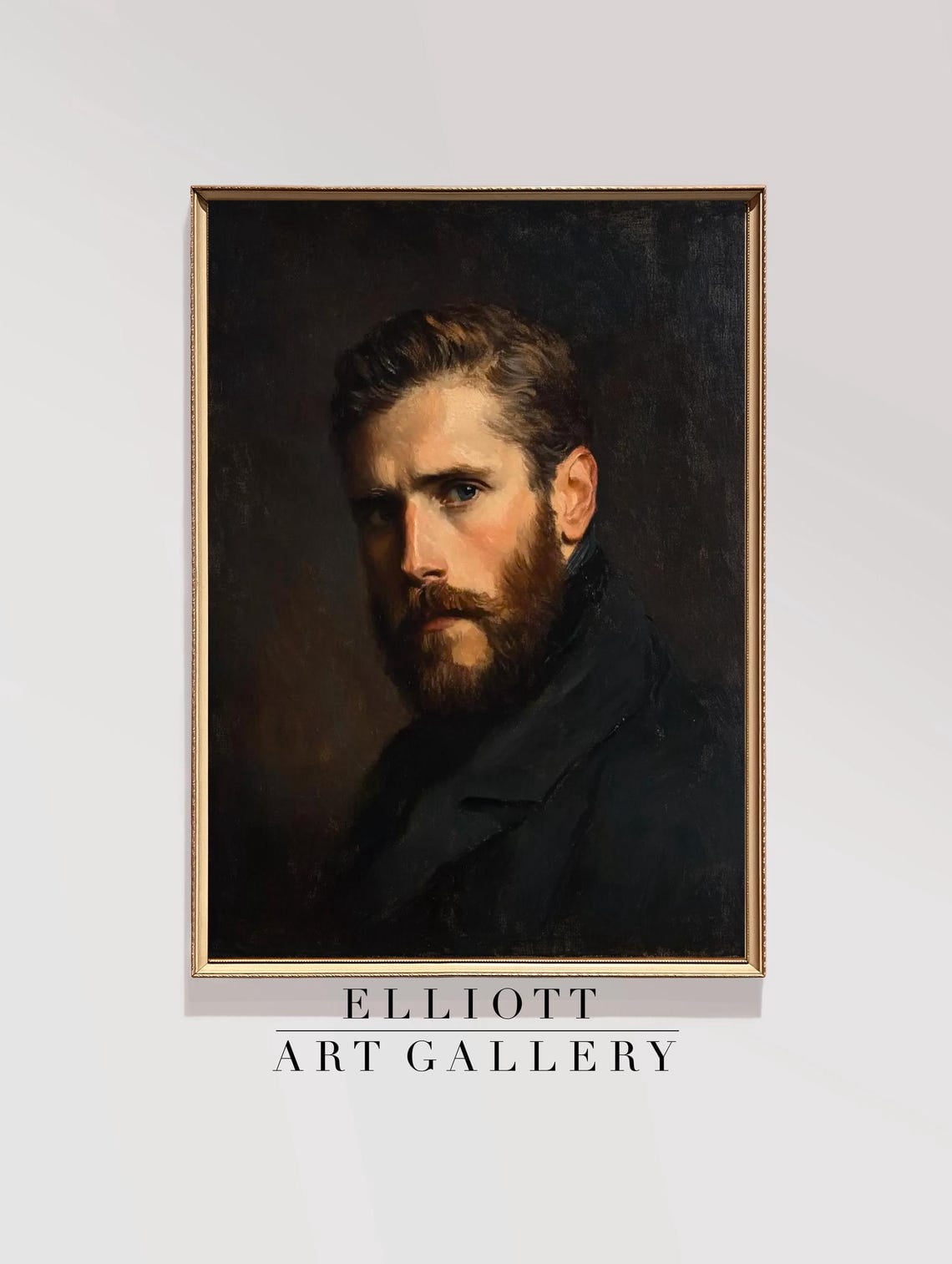 Kiloa Self Portrait of a Man Vintage Dark Moody Portrait Poster E15 ...