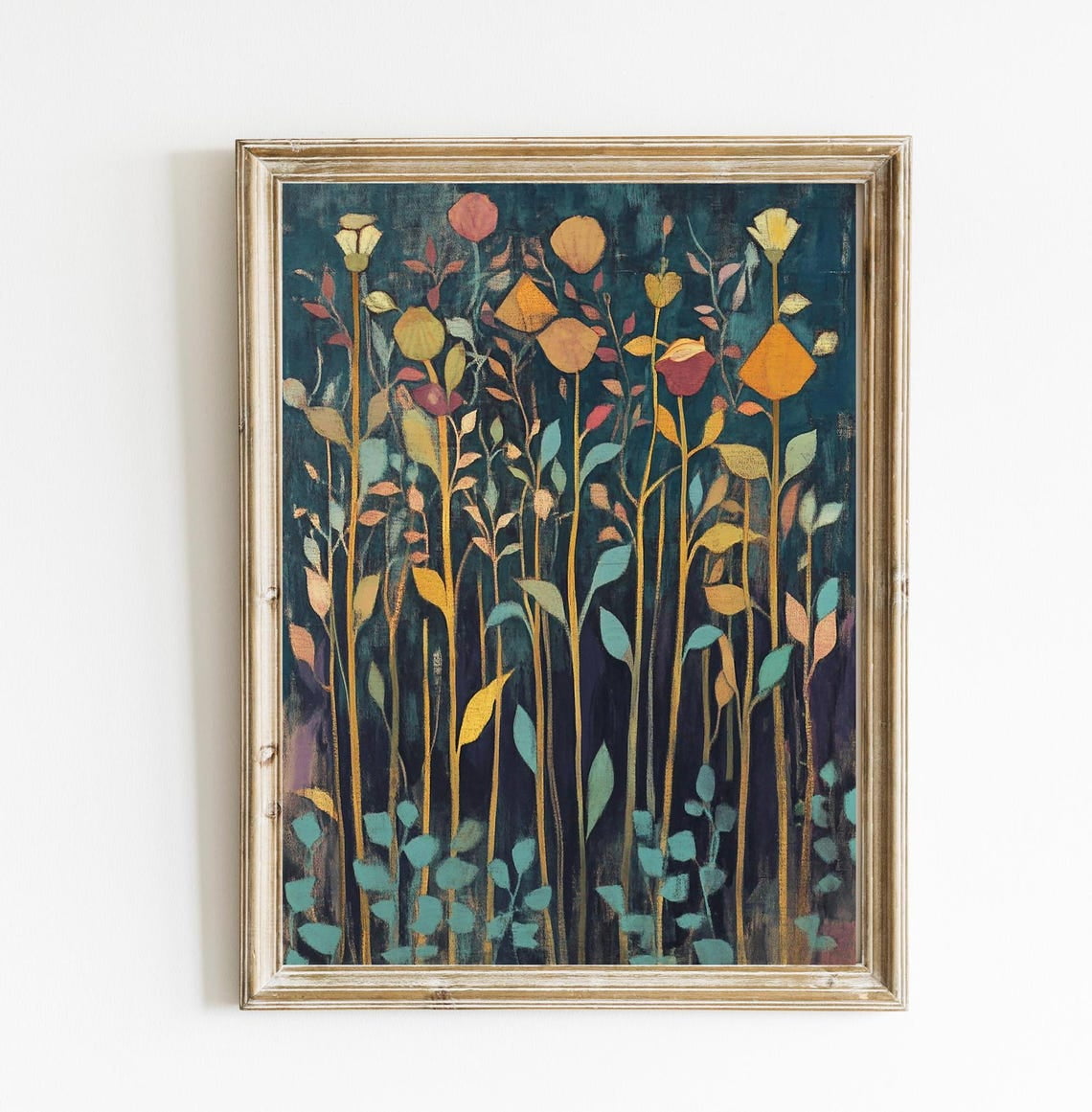 Kiloa Vintage Botanical Art Unique Folk Art Boho Floral Wall Art Poster ...