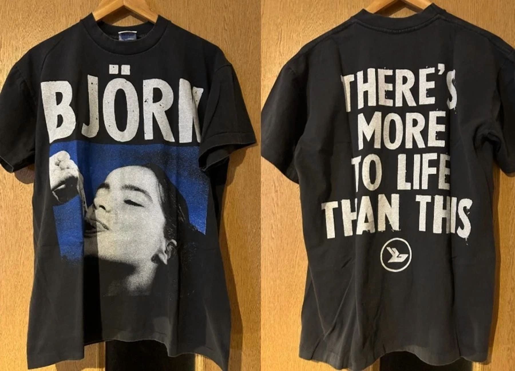 Kiloa Vintage style Bjork Rock Concert Tour short sleeve 2 side shirt ...