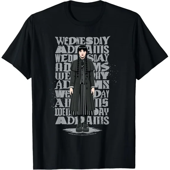 Kiloa Wednesday Season 2 Wednesday Addams Full Body Portrait T-Shirt ...