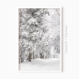 Kiloa Winter Forest Road Poster , Winter Wall Art , Festive Decor ...