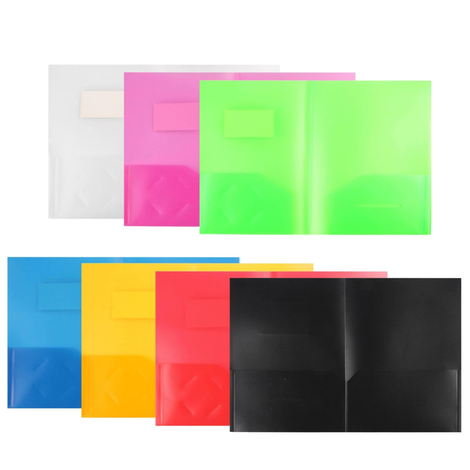 Kilougeis Big Promotion Pack Plastic Pocket Folder Heavy Duty Folders ...