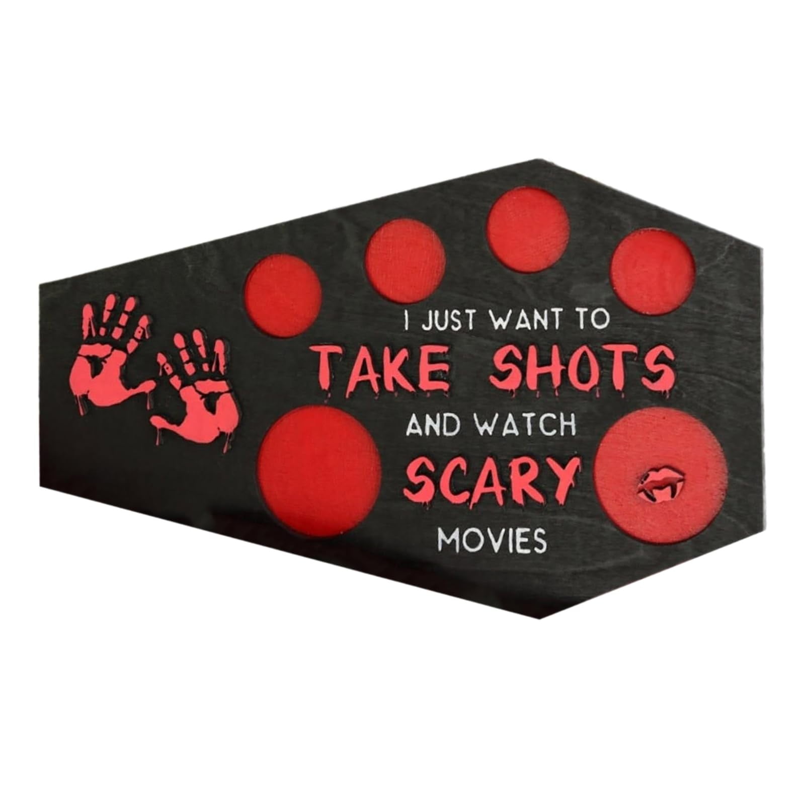 Kilougeis Horror Shooting Tray Party Decoration,Coffin Shape Glass ...