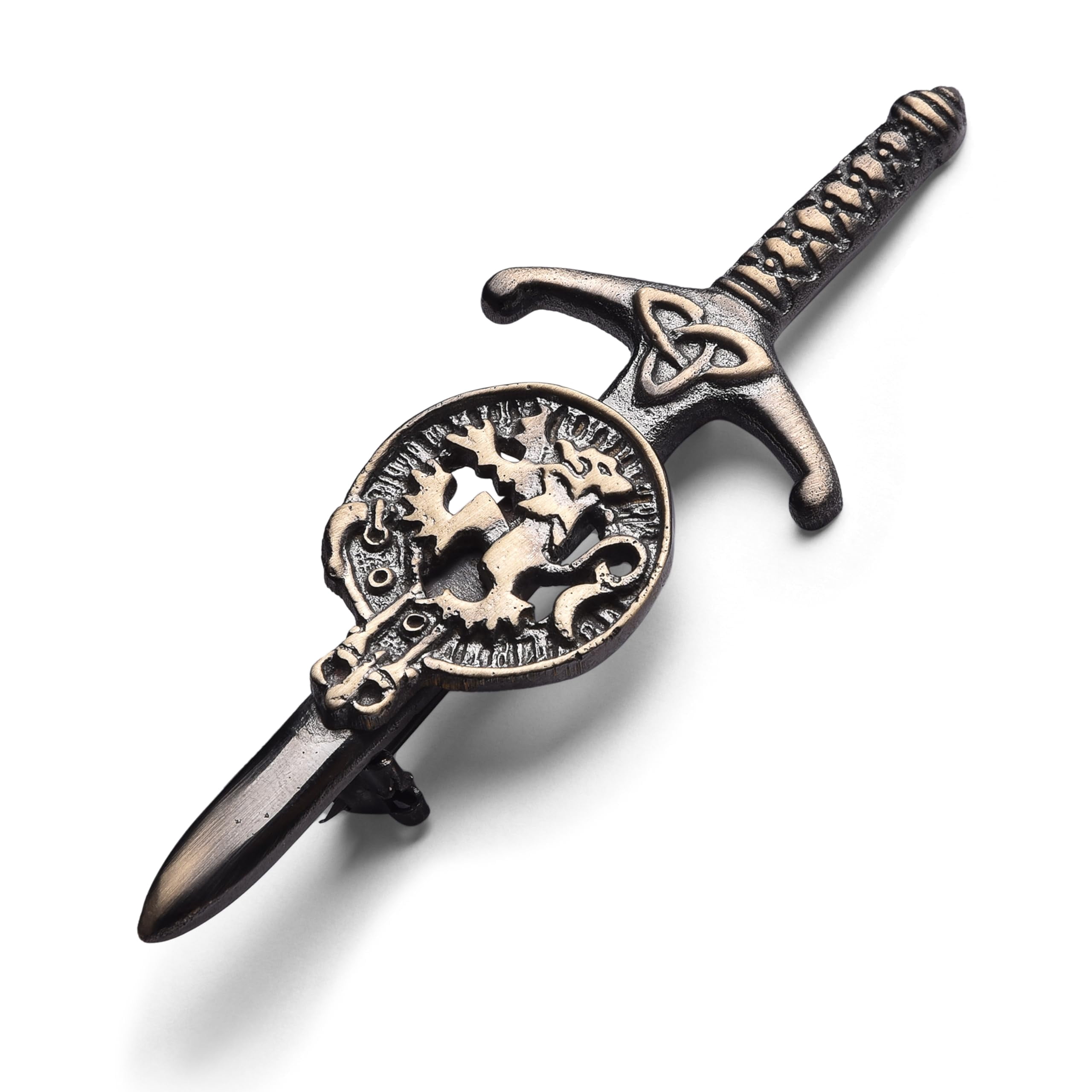 Kilt Emporium Rampant Lion Kilt Pin, Rust Free Metal Brass, 4 inches ...