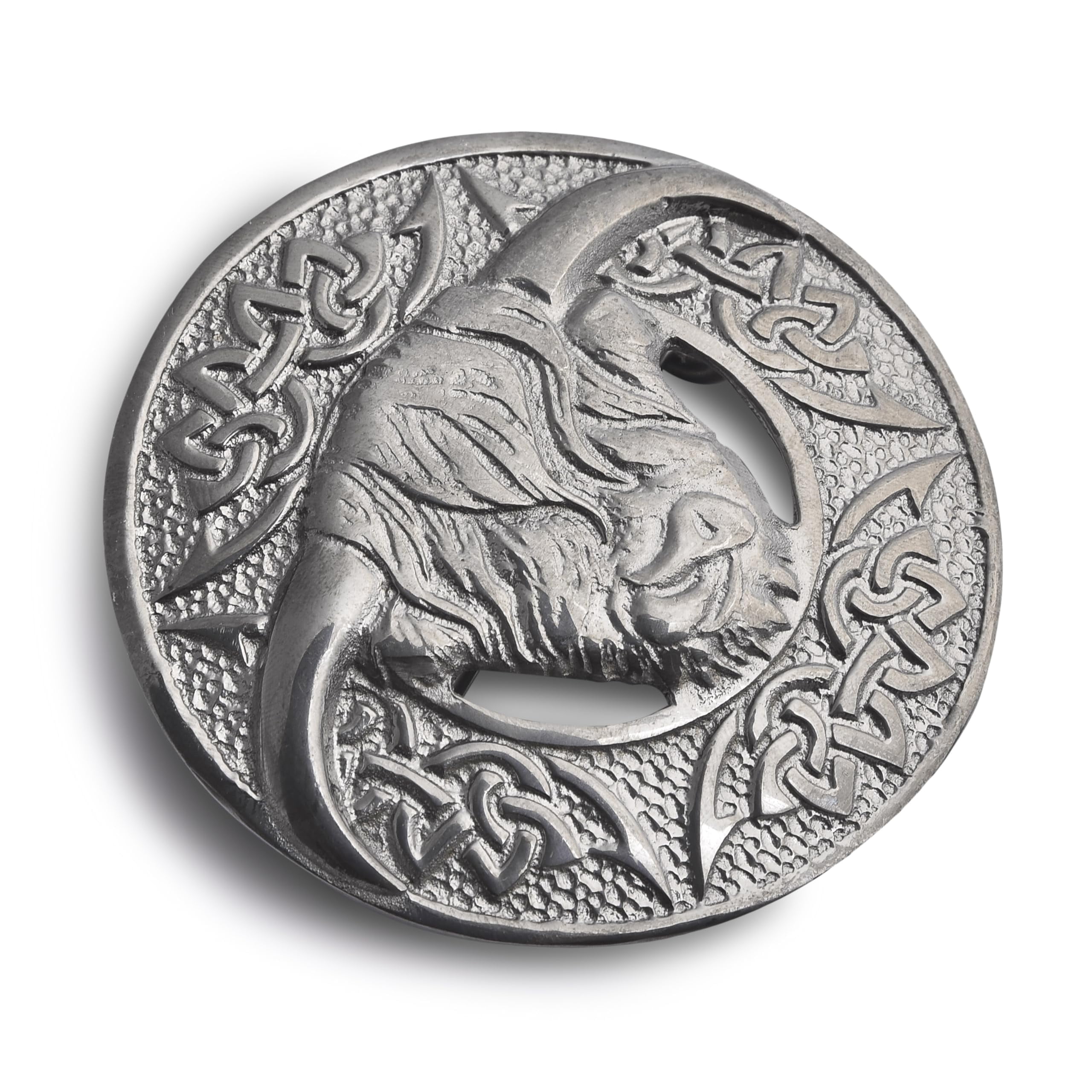 Kilt Emporium Scottish Highland Cow Kilt Brooch Pin – 3" Brass ...