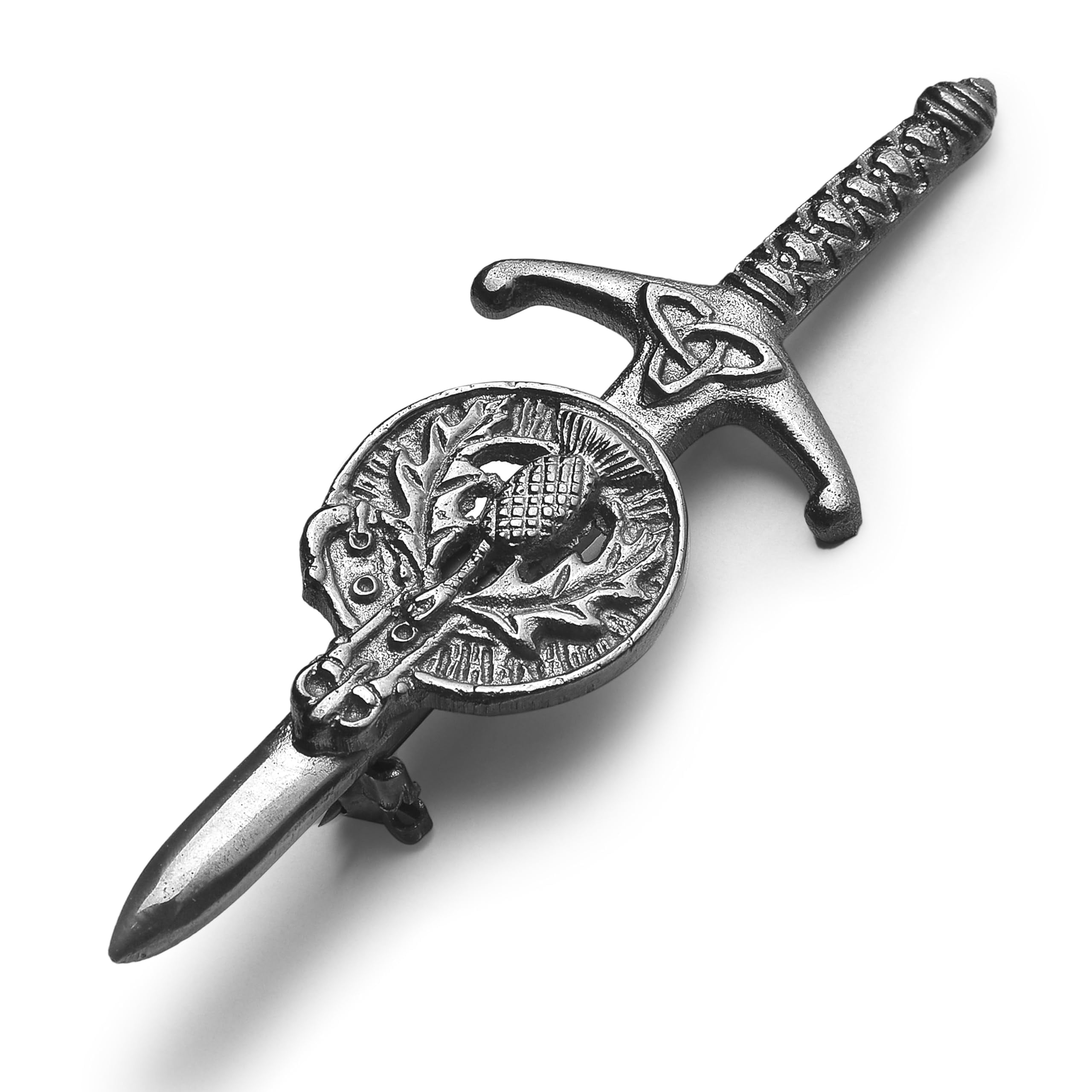 Kilt Emporium Scottish Thistle Kilt Pin - Rust-Free Brass, 4 Inches ...