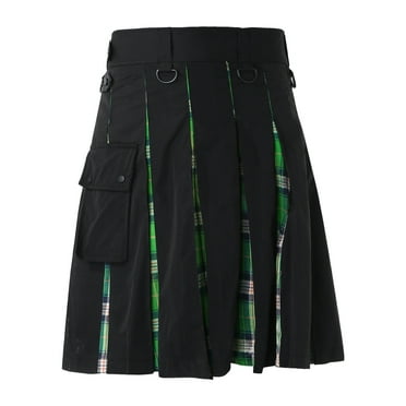 gakvov Utility Kilts For Men Skirt Cargo Pockets Sport Kilt Traditional Highland Scottish ...