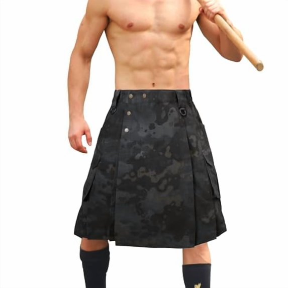 Kilt for Men Camo Utility Kilt Waterproof Tactical Kilt Irish Scottish ...