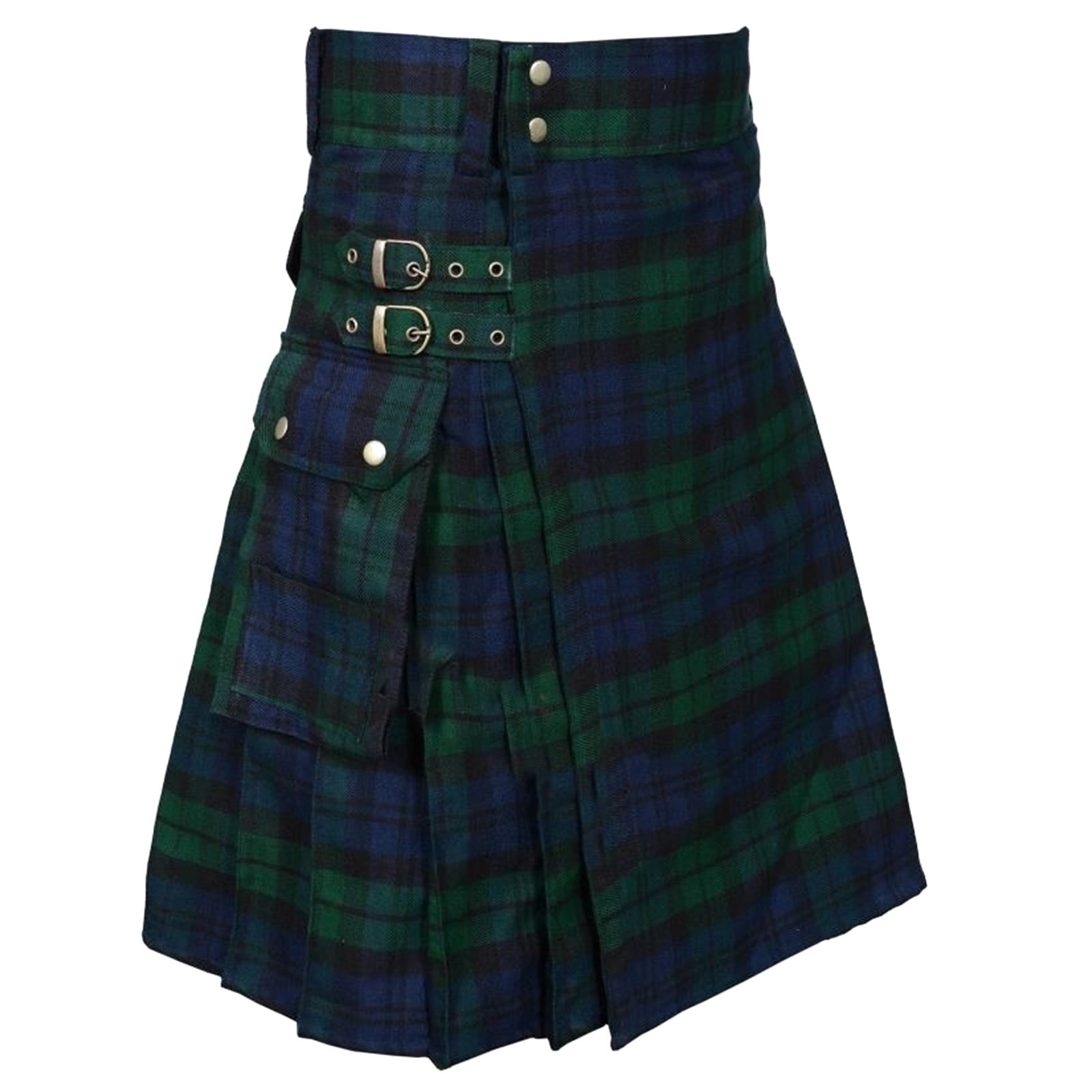 Kilt for Men Contrast Color Adjustable Hip Straps Scottish Utility ...