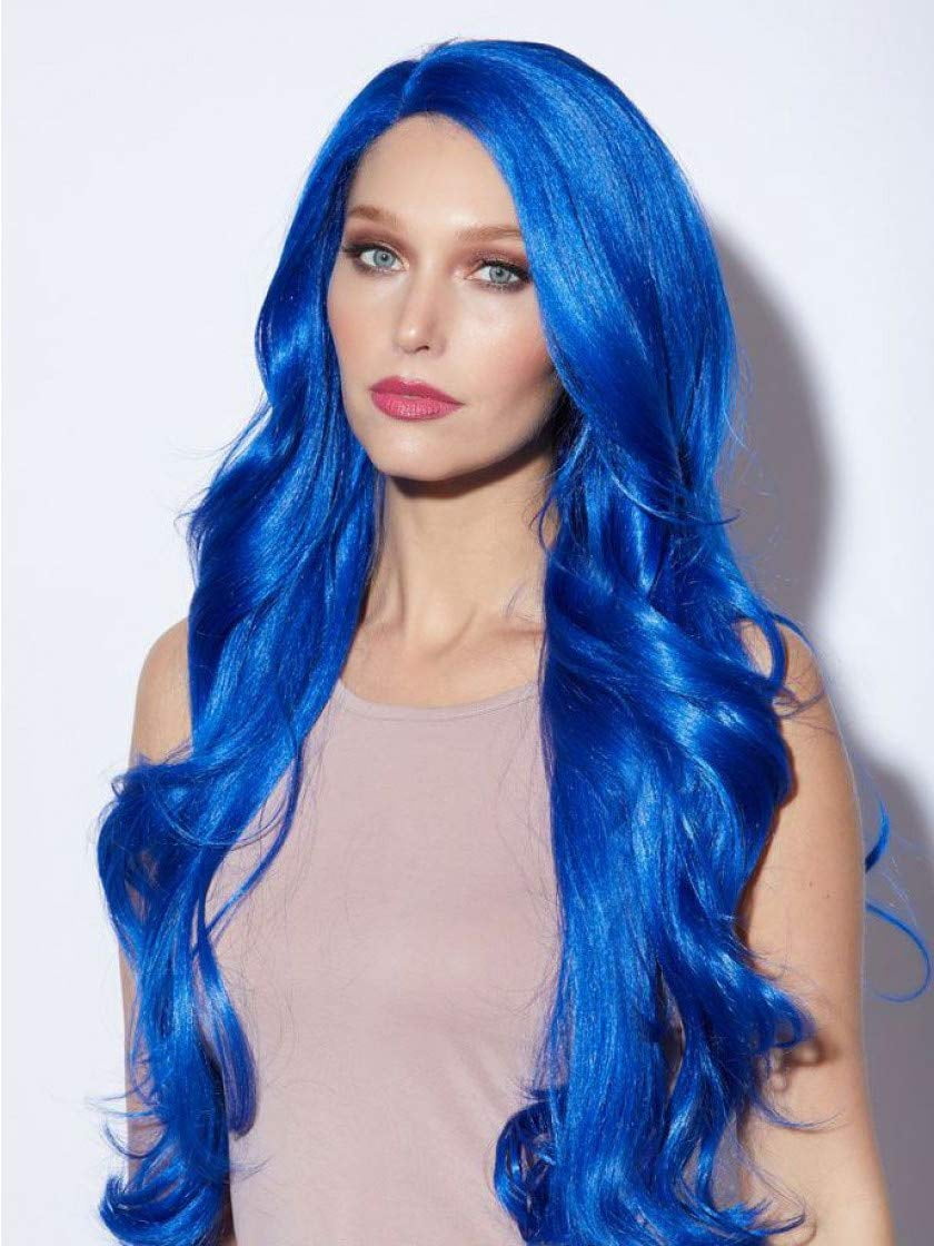 Kim Blush Wig Color Regal Blue - Sepia Wigs 26" Long Wavy Lace Front ...