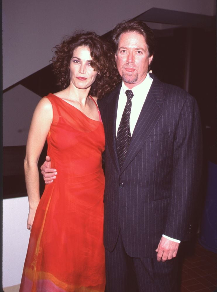 Kim Delaney In Red One Shoulder Dress With Alan Barnette At Divine ...