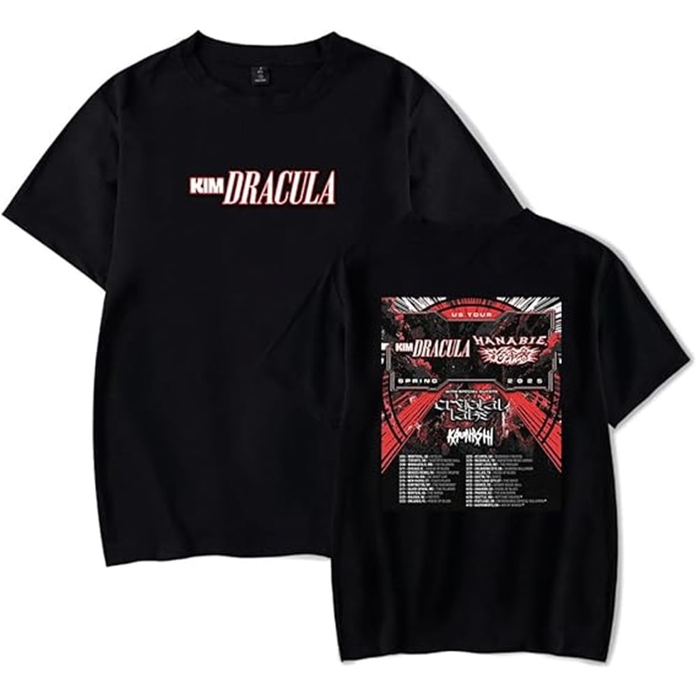 Kim Dracula Merch Spring 2025 Tour T-shirt Classic Retro Short Sleeve ...