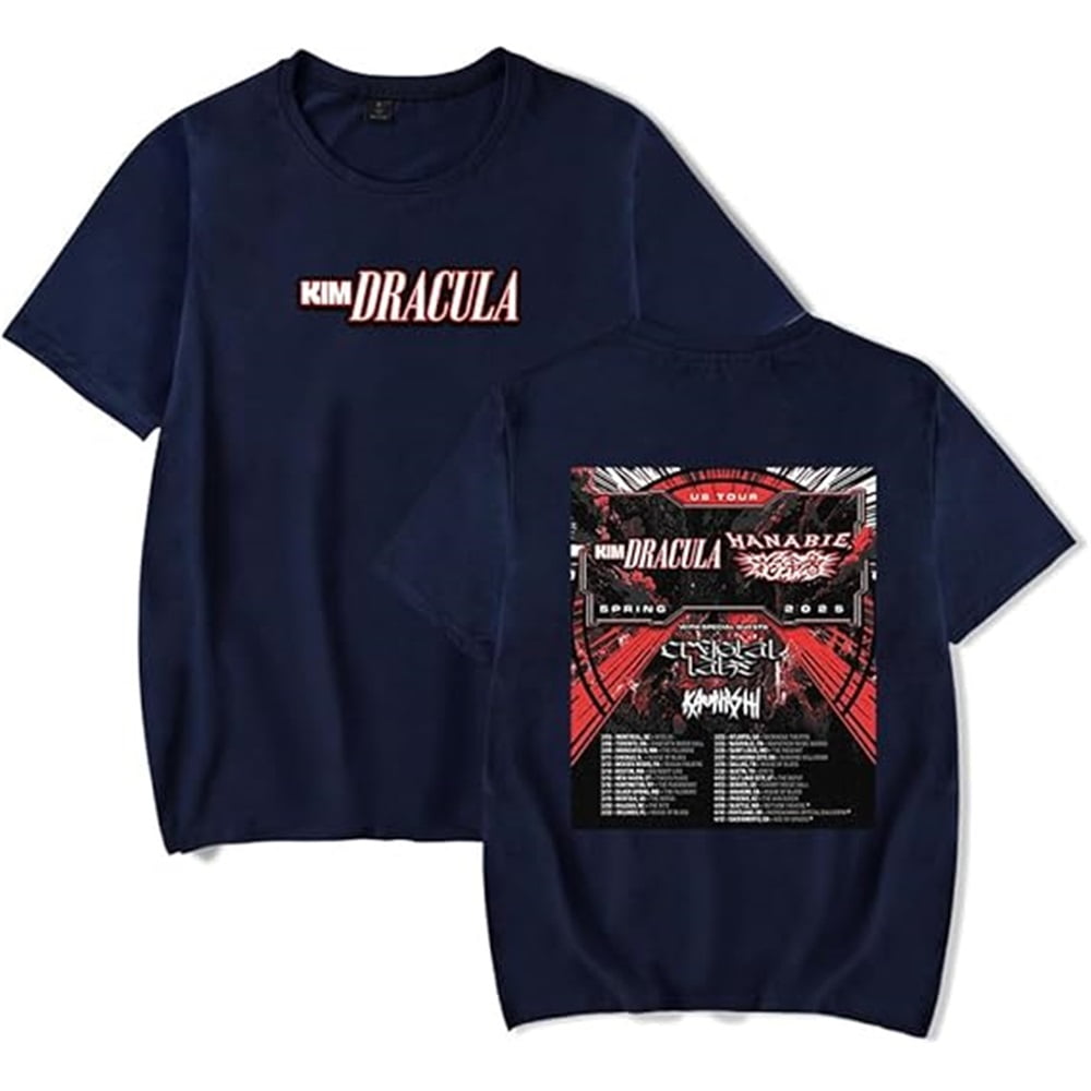 Kim Dracula Merch Spring 2025 Tour T-shirt Classic Retro Short Sleeve Men's And Women's Street ...