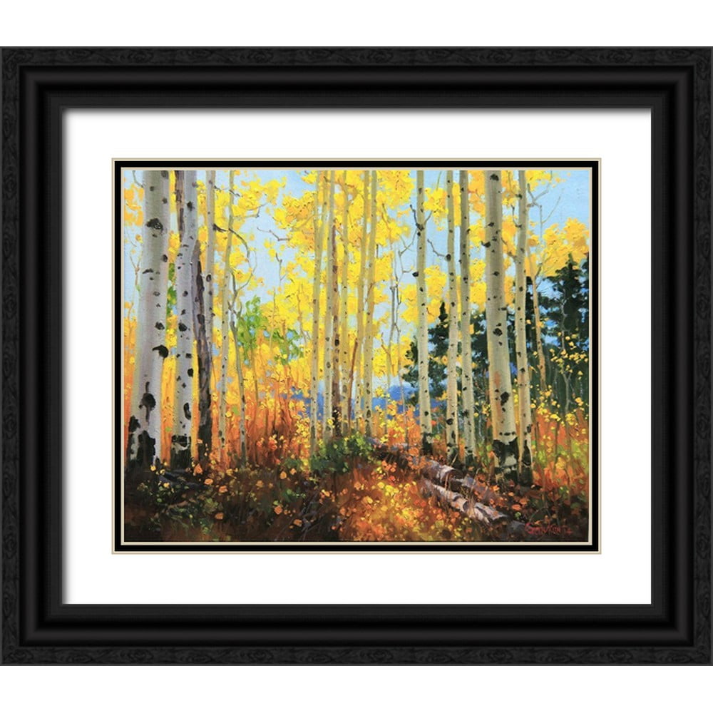 Kim, Gary 18x15 Black Ornate Wood Framed with Double Matting Museum Art ...