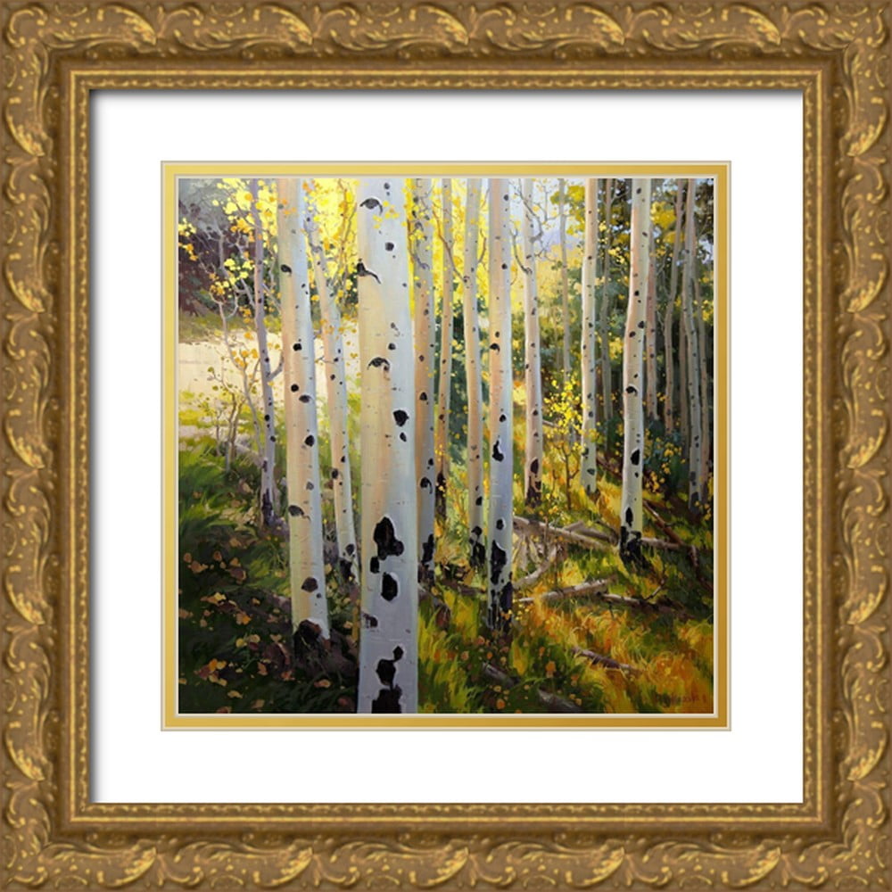 Kim, Gary 20x20 Gold Ornate Wood Framed with Double Matting Museum Art ...