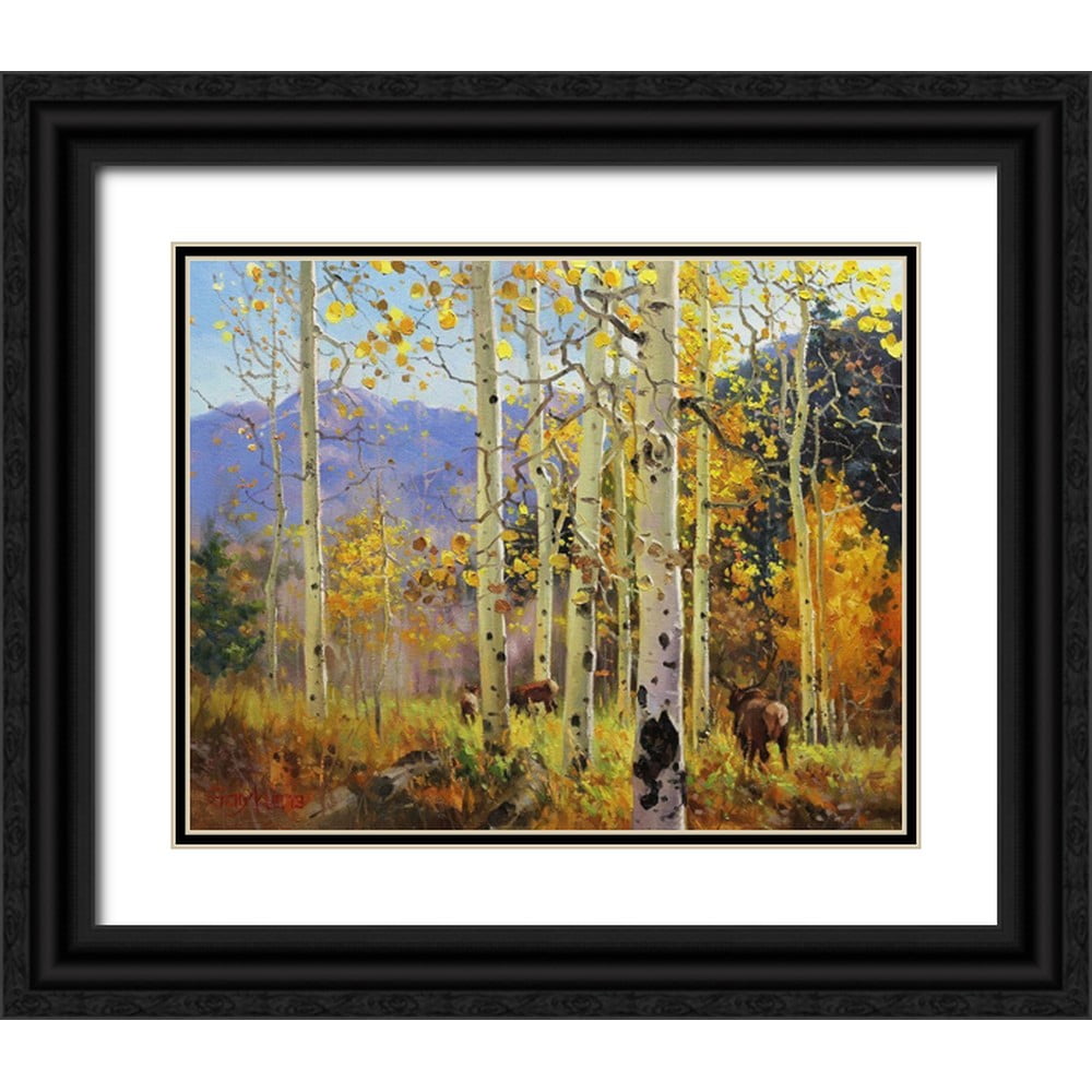 Kim, Gary 24x20 Black Ornate Wood Framed with Double Matting Museum Art ...