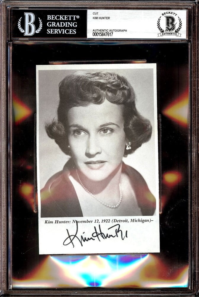 Kim Hunter Signed Autographed Cut Signature Planet of the Apes BAS ...