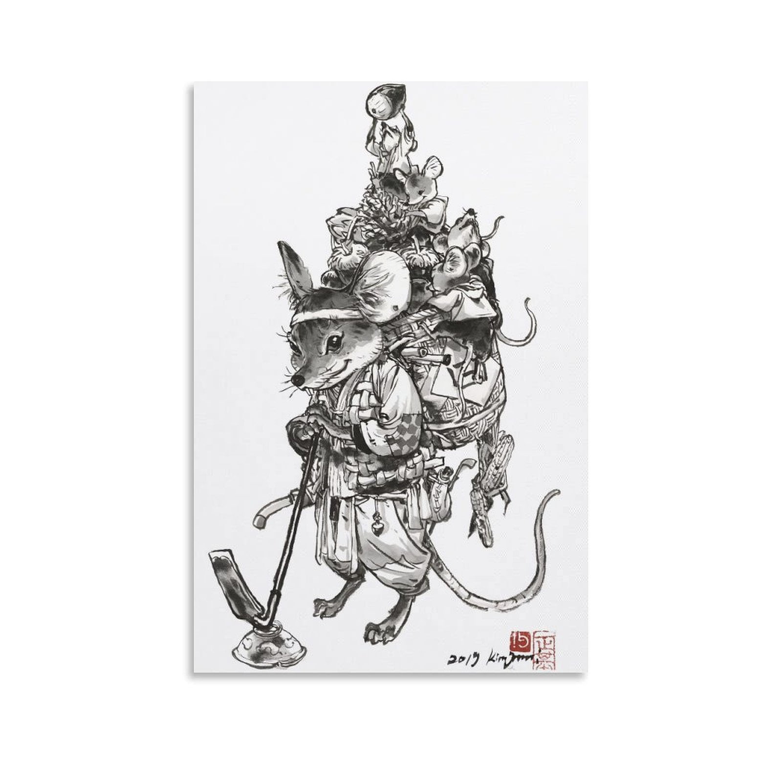 Kim Jung-Gi Korean Famous Illustration Comic Sketch Poster Art Poster ...