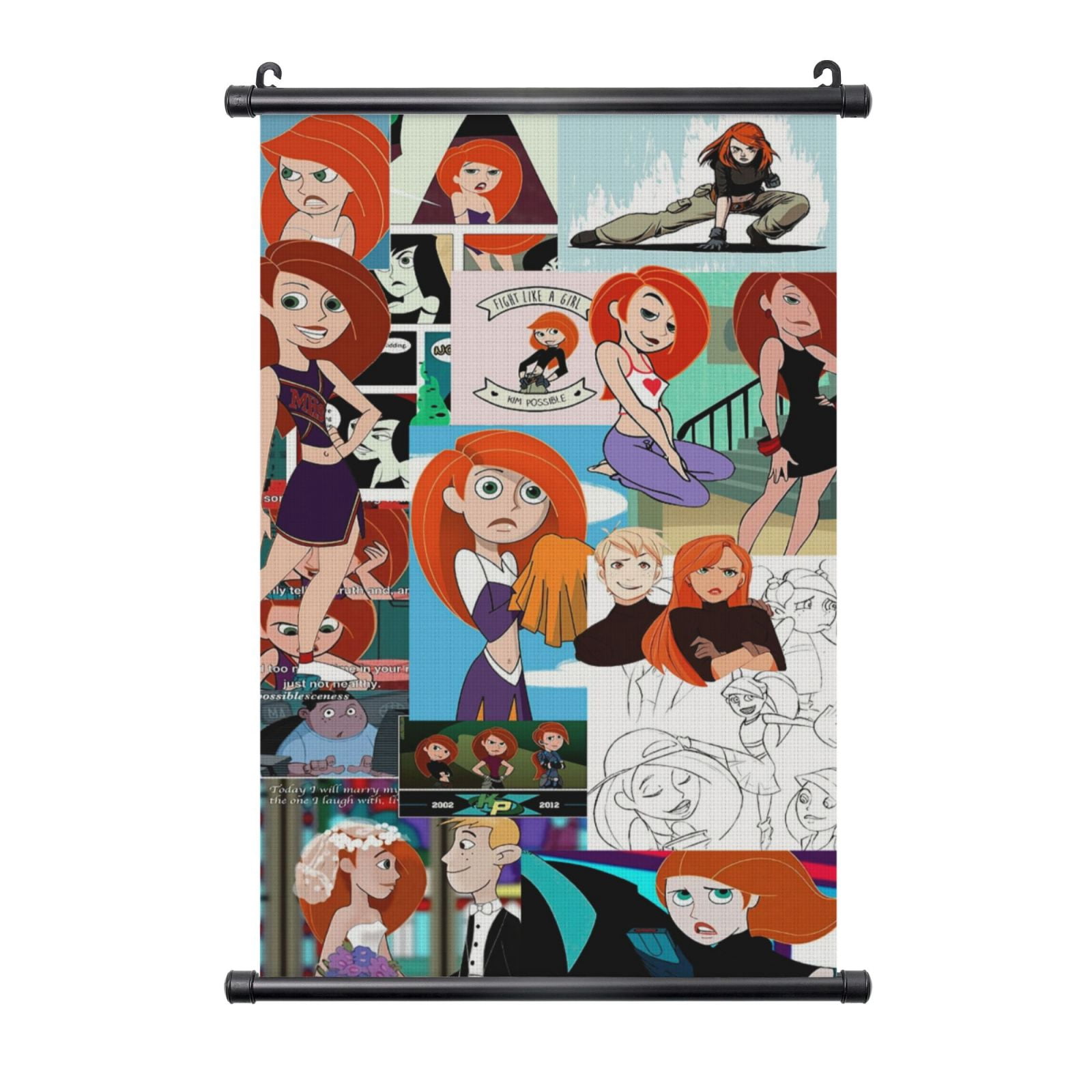 Kim Possible Hanging Poster Plastic Shaft Canvas Wall Hanging Banner ...