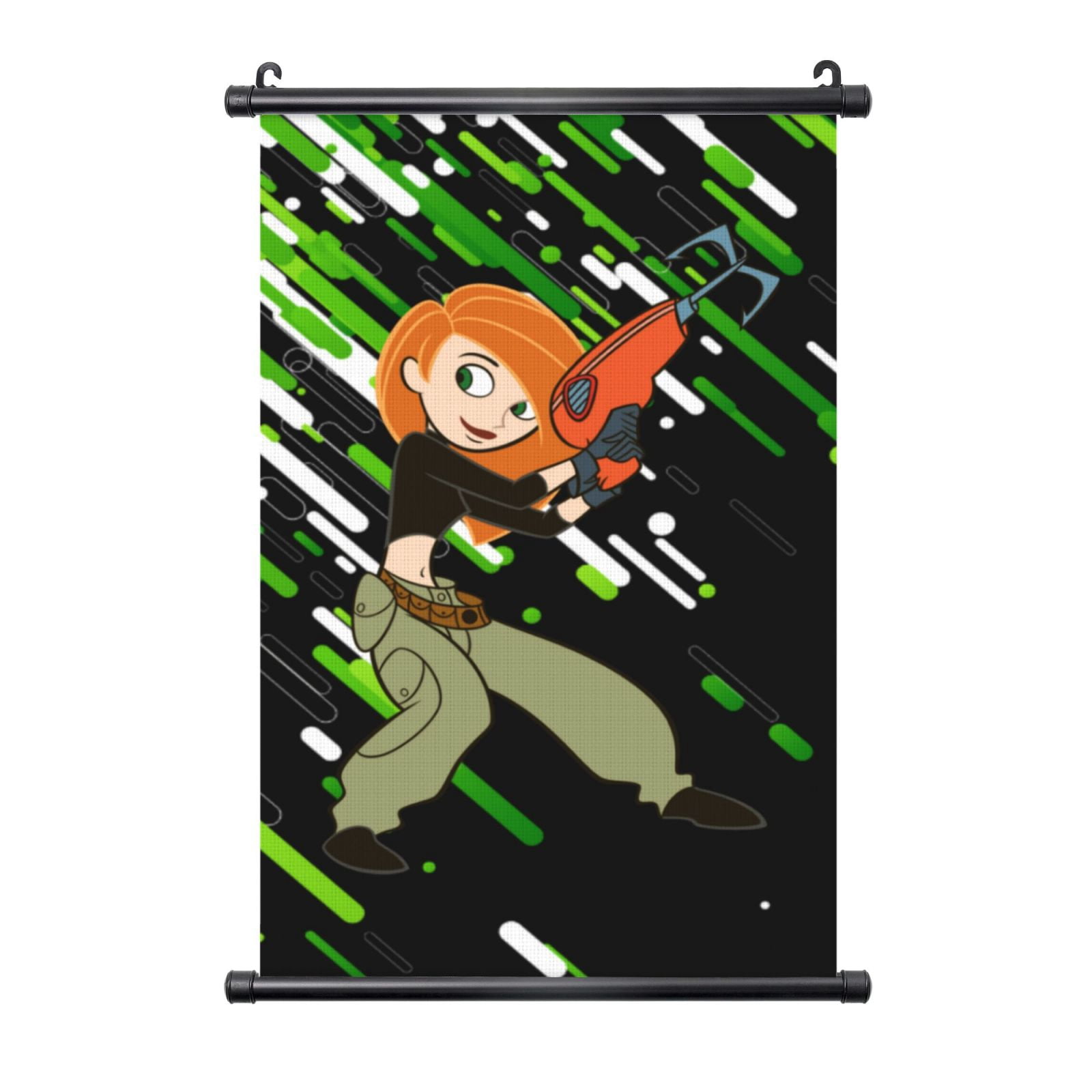 Kim Possible Hanging Poster Plastic Shaft Canvas Wall Hanging Banner ...