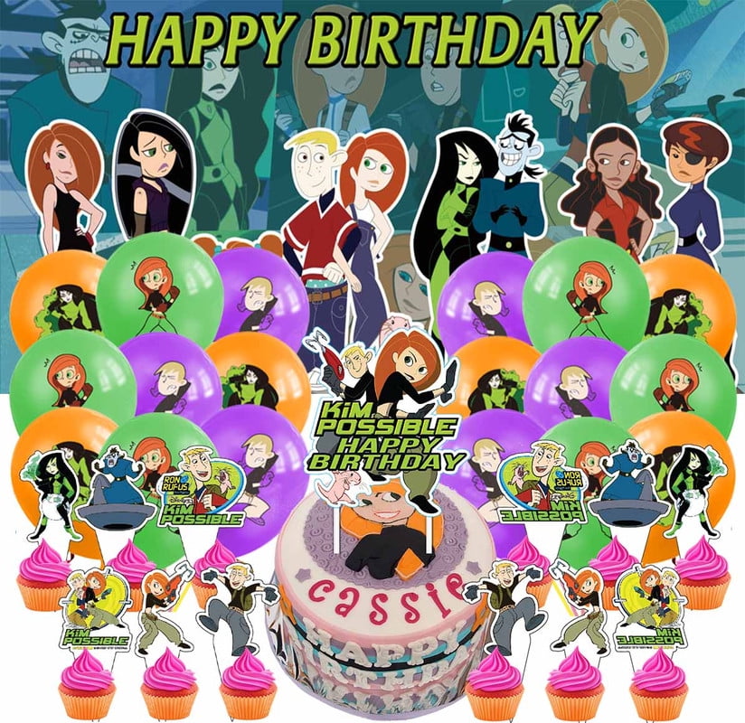 Kim Possible Latex Balloons Birthday Party Supplies Kit Decor Banner ...
