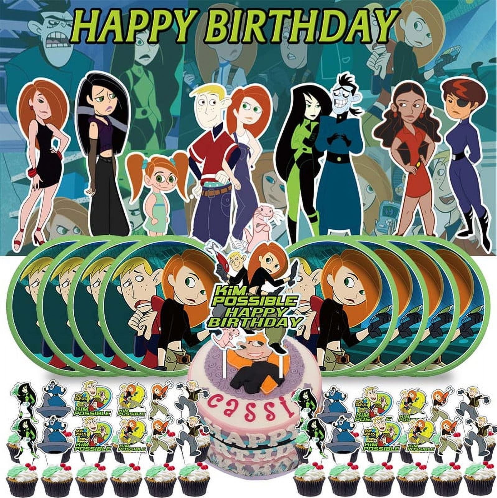 Kim Possible Party Supplies Birthday Decorations Plates Banner Kids ...
