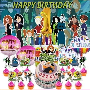 Kim Possible Latex Balloons Birthday Party Supplies Kit Decor Banner ...