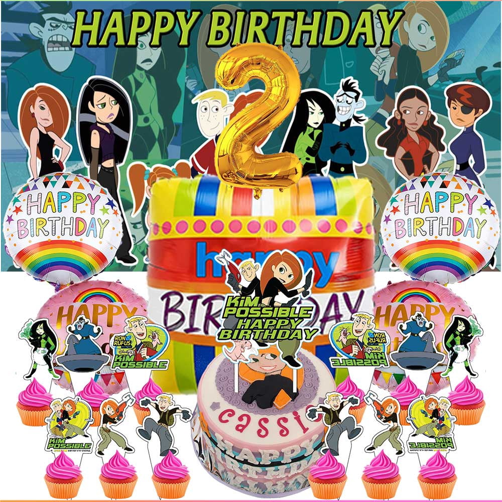 Kim Possible Party Supplies Decor 2nd Kit Balloons Birthday Cake Topper ...