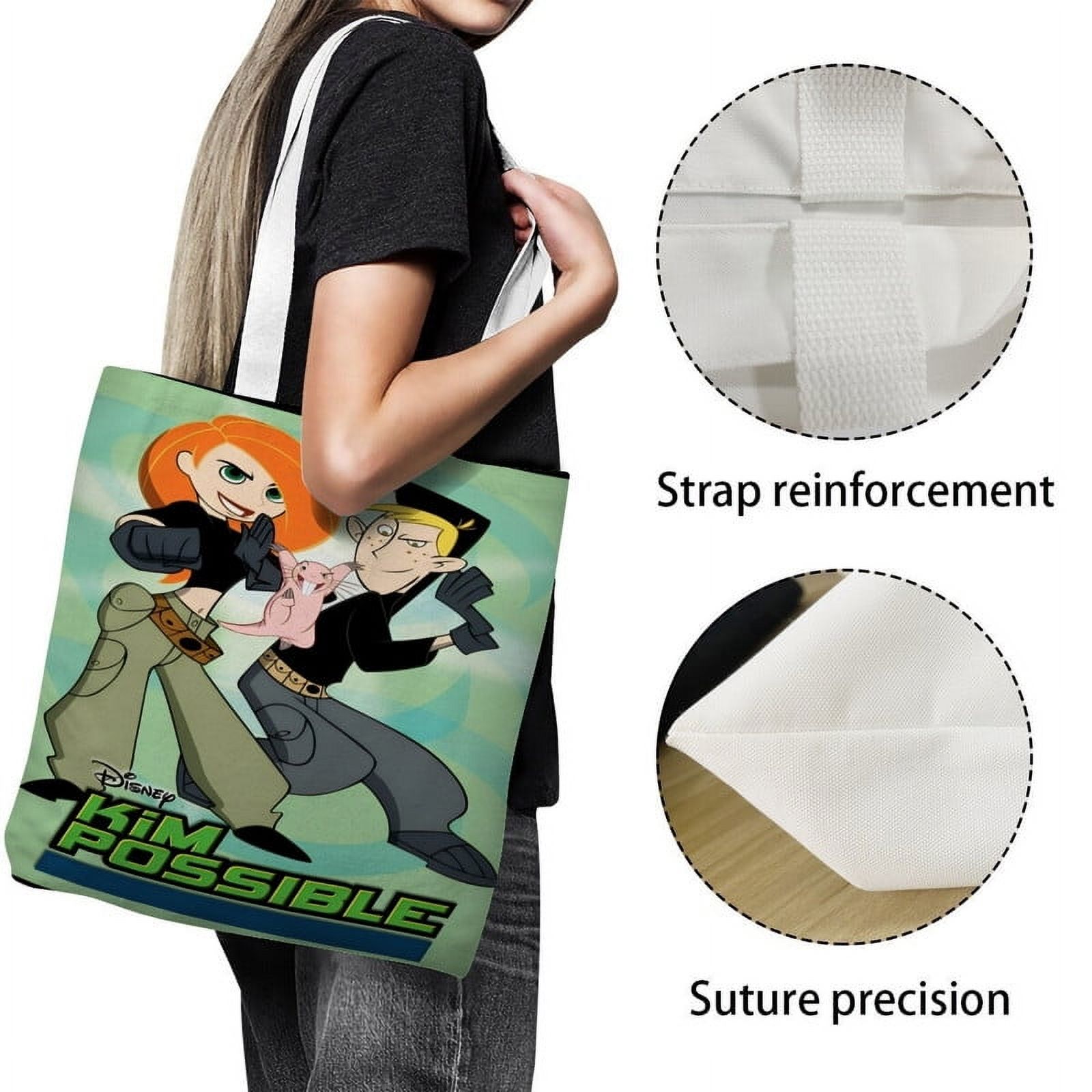 Kim Possible canvas Tote Bag for Women Aesthetic Cute Cat Shopping ...