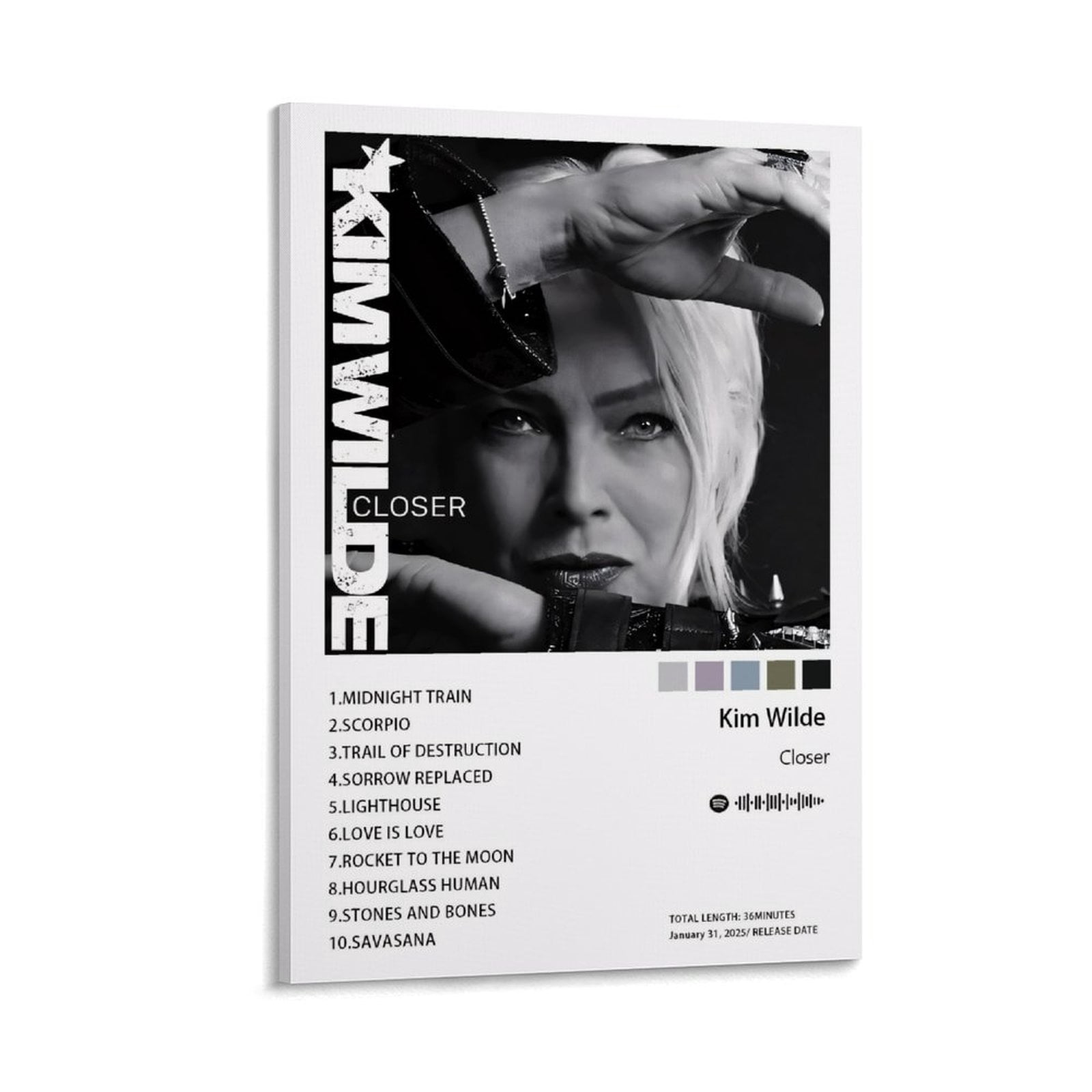 Kim Wilde Closer Album Cover Poster Canvas Wall Art Painting Living ...