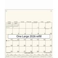 Kim's Calendars' "Large" Calendar Refill for 2026 measures 11" x 11 ...