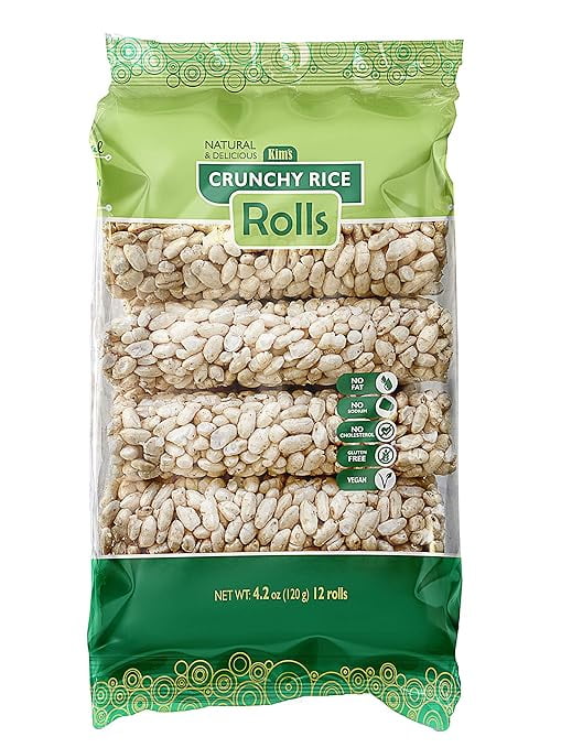 Kim's Crunchy Rice Rolls - 4.2 oz (Pack of 2, 24 Rolls Total) Sweet ...