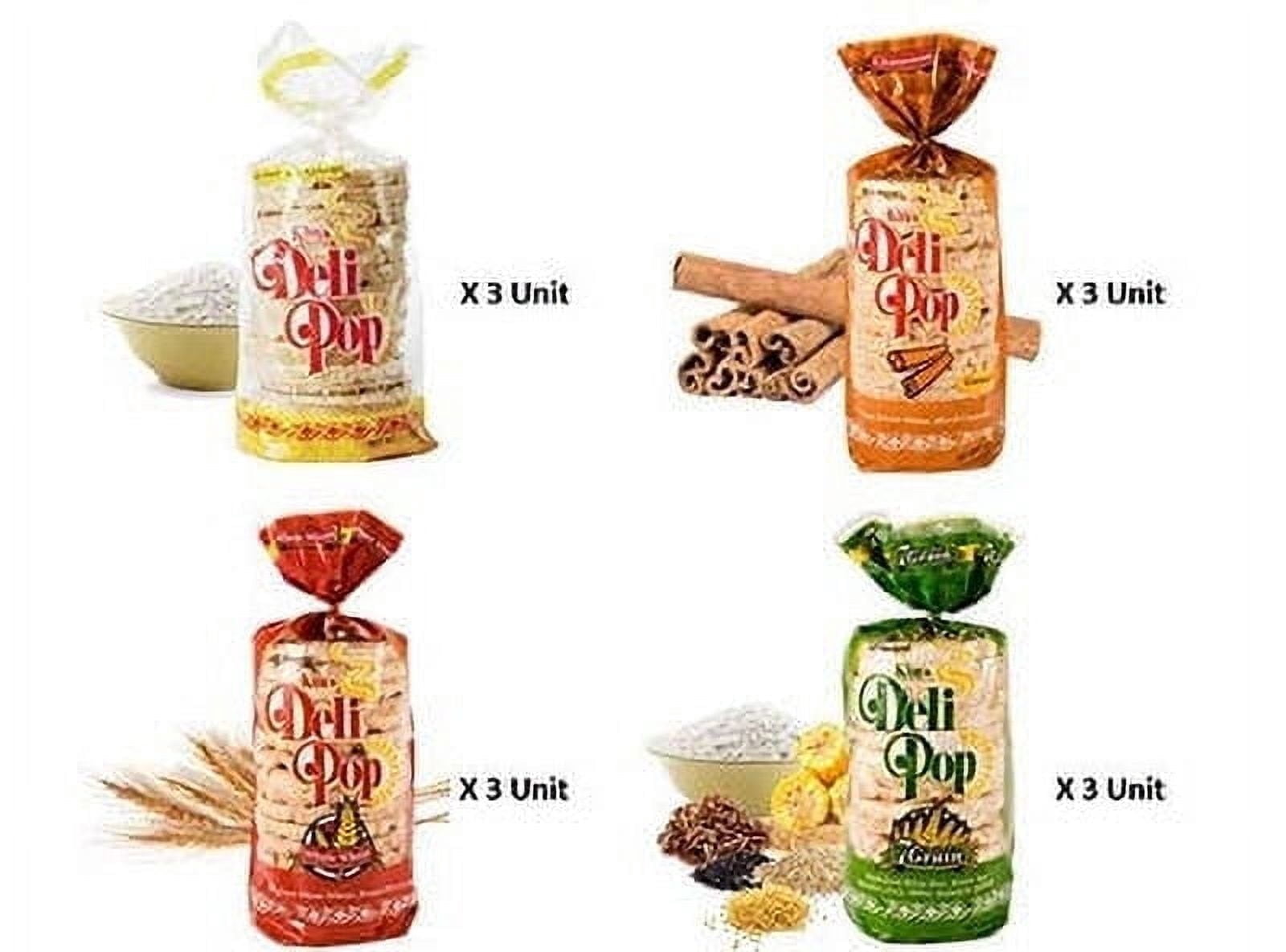 Kim's Deli Pop Combo 12-Pack: Freshly Popped Rice Cakes, Healthy Grain ...