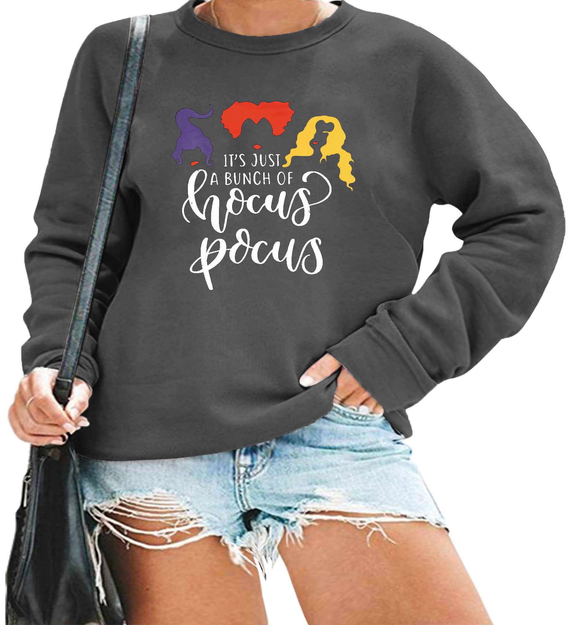 KimSoong Plus Size Halloween Sweatshirt Women It's Just a Bunch of ...