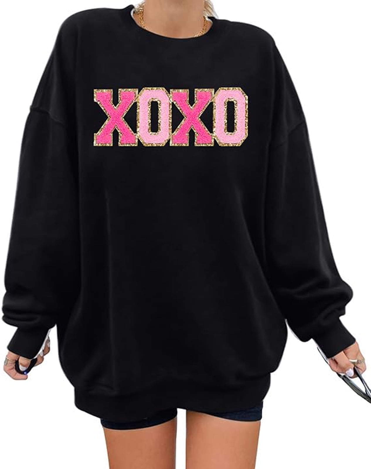 KimSoong Womens Valentine's Day Sweatshirts Love Heart Long Sleeve Tops ...
