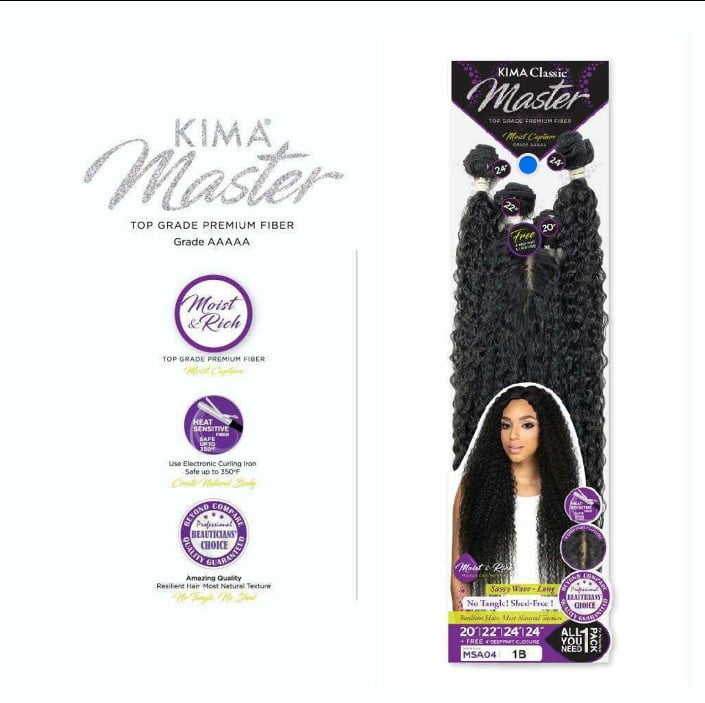 Kima Classic Master MSA04 Sassy Wave- Hair Long - 20", 22", 24", 24 ...