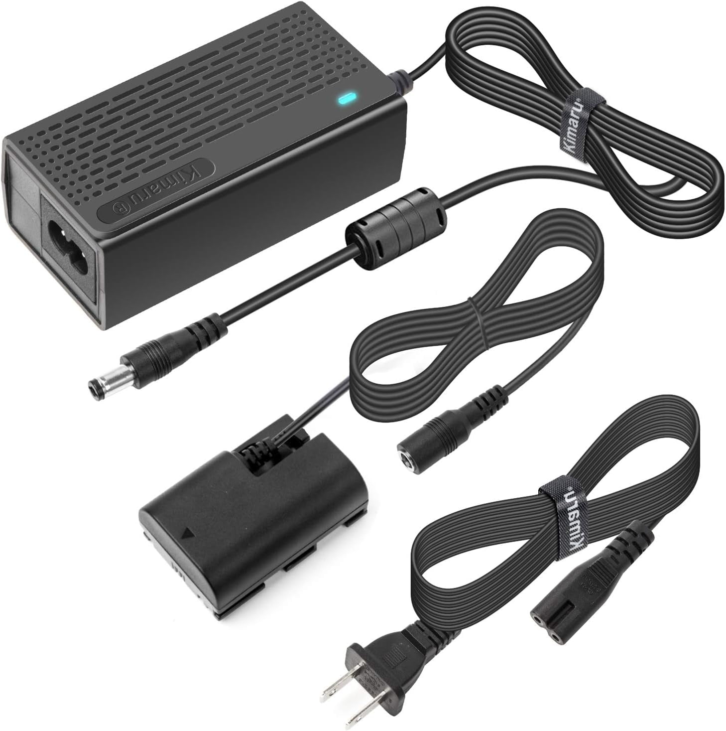 Kimaru ACK-E6 AC Power Adapter LP-E6 LP-E6N Dummy Battery DR-E6 DC Coupler Kit for Canon EOS R ...